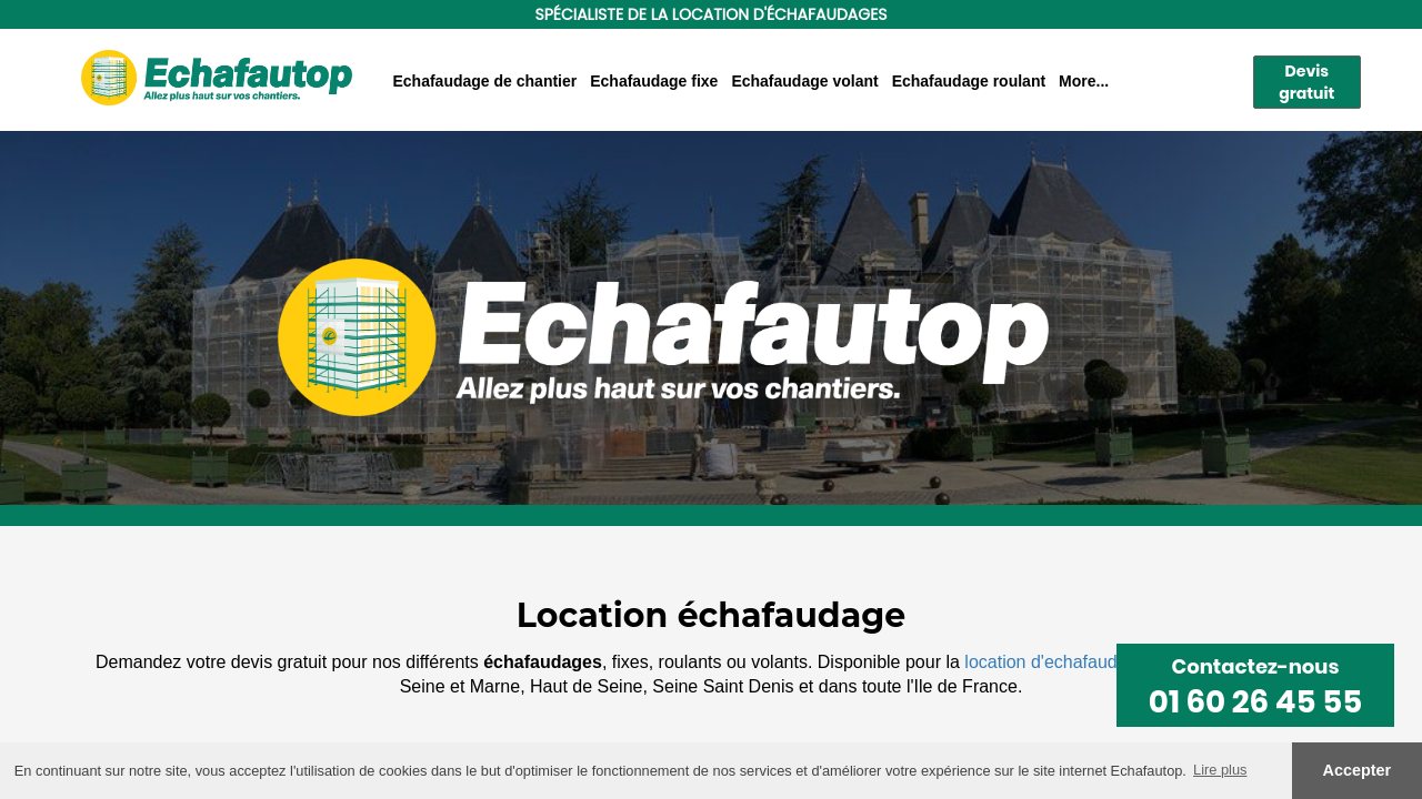 Location échafaudage volant Ile de France - Echafautop